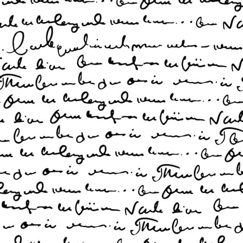 Premium Vector Handwritten Abstract Text Seamless Pattern Vector Monochrome Script Background