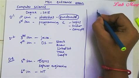 Computer Science Syllabus Strategy For Msc Entrance Exam Except Aucet Youtube