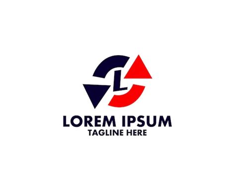 Premium Vector Initial Letter L With Arrow Logo Design Inspiration In Blue Background