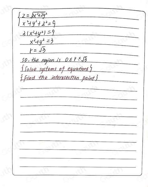 Solved The Limits Of Integration Ofr In Cylindrical Coordinates To