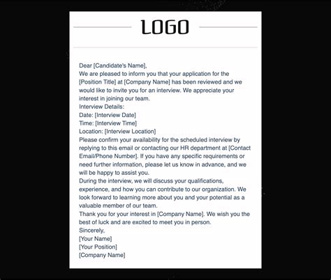 Interview Confirmation Business Confirmation Email Templates Mailsoftly