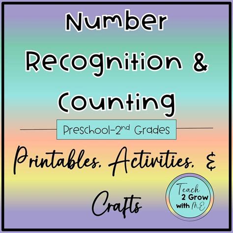A Sign That Says Number Recognition And Counting Printables Activities