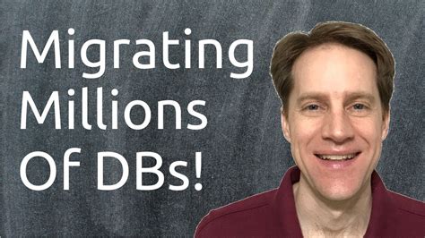 Migrating Millions Of Databases Scaling Postgres 374 Youtube