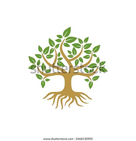Tree Roots Logo Design Symbol Stock Vector Royalty Free 2468130905 Shutterstock