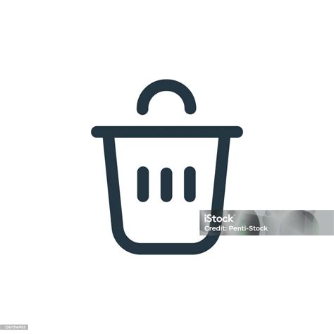 Delete Vector Icon Isolated On White Background Outline Thin Line