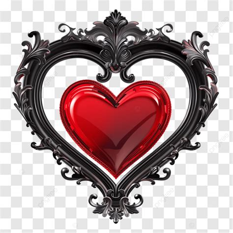 A Black And Red Heart Shaped Boder Black And Red Heart Shaped Boder