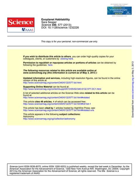 Exoplanet Habitability Pdf Geography Science