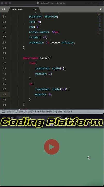 Play Button Hover Effect With Css And Html Shorts Effect Animation