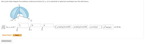 Solved Set Up The Triple Integral Of An Arbitrary Continuous