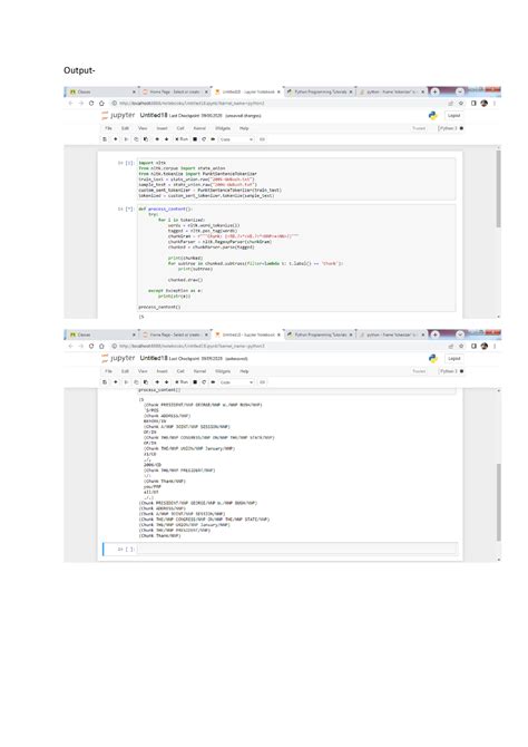 NLP EXP OP Output For Nlp Experiment Computer Engineering Output Studocu