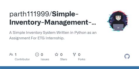 GitHub Parth Simple Inventory Management System A Simple Inventory System Written In