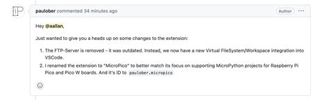 Update VSCode Plugin Information Issue Raspberrypi Pico Feedback GitHub