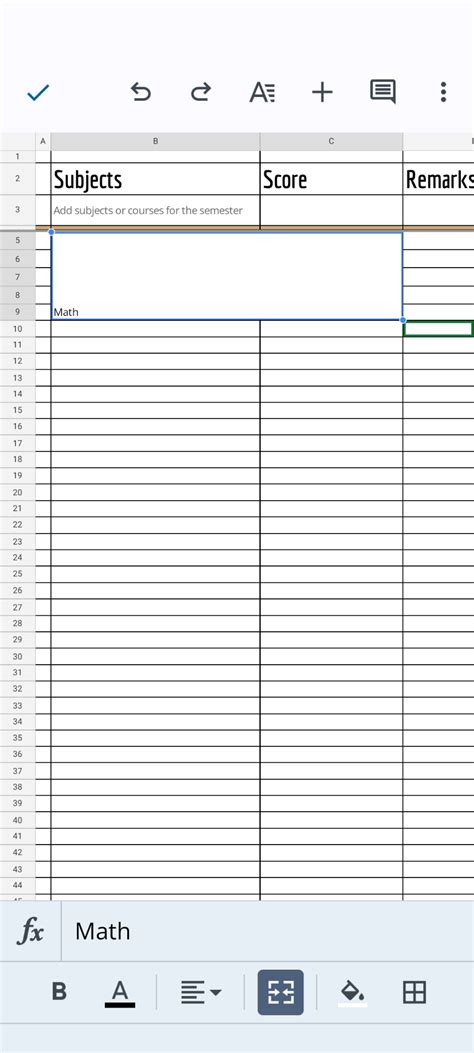 Google Sheets How To Merge Cells