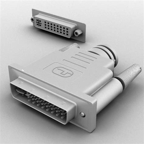Dvi I Connector Female D Model