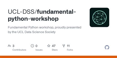 github ucl dss fundamental python workshop fundamental python