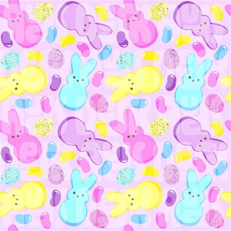 Easter Sweets Seamless Pattern Seamless Repeating Colorful Hand Drawn