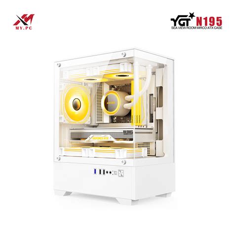 Ygt N195 Pc Case Sea View Room Case With Tempered Glass Micro Atx Itx Gaming Mini Desktop Case