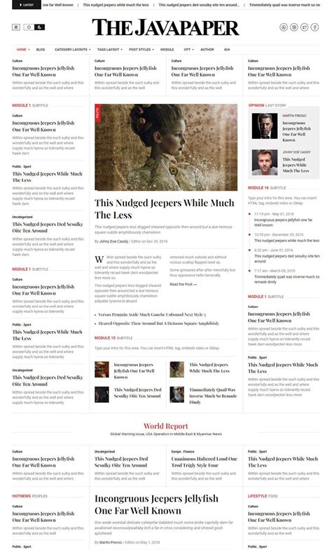 Javapaper Classic Newspaper Theme Wordpress Theme For Classical
