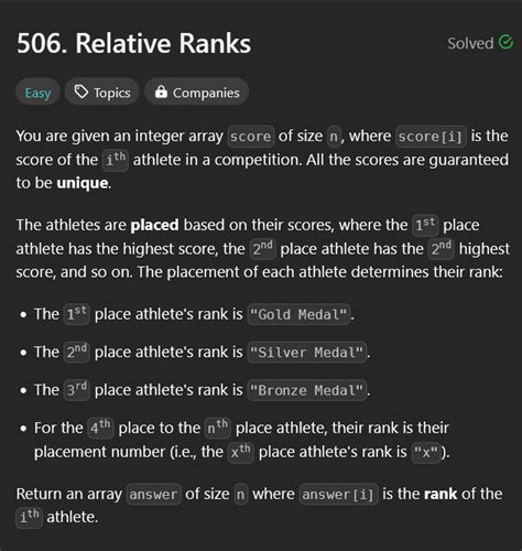 efficiently assigning relative ranks to scores in java by shaswata
