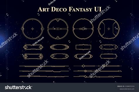 Set Art Deco Modern User Interface เวกเตอร์สต็อก ปลอดค่าลิขสิทธิ์