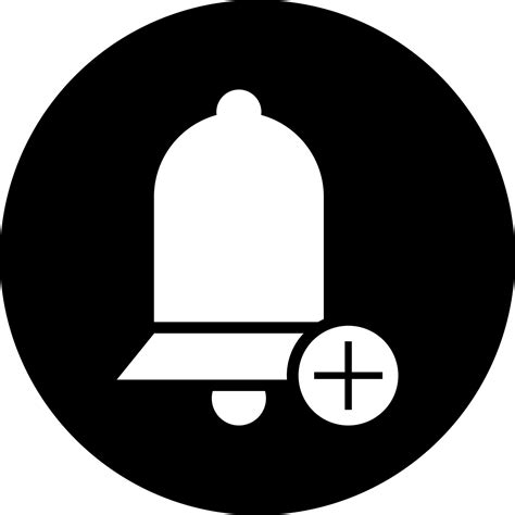 Glyph Add Notification Bell Icon Or Symbol 24255081 Vector Art At Vecteezy