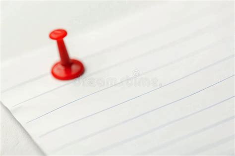 Note Paper With A Red Push Pin Blank Notebook Page Stock Illustration Illustration Of Label