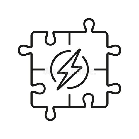 Brainstorming Jigsaw Combination With Lightning Find Solution Silhouette Icon Connect