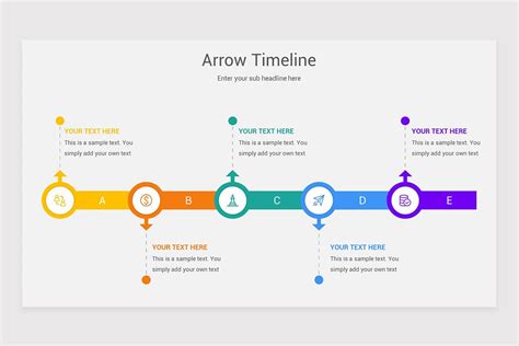 Arrow Timeline Diagram Powerpoint Template Timeline Arrow Pl