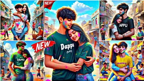 Create 3d Ai Couple Holi 🔫 Imagecreator 2024 Couple Ai Photo Editing