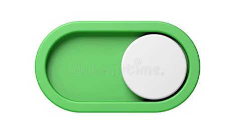 Toggle Switch On And Off Button Green Color Stock Illustration