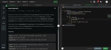 parth bijpuriya on linkedin gfg160 gfg160 insertinterval intervalmanipulation dsa…
