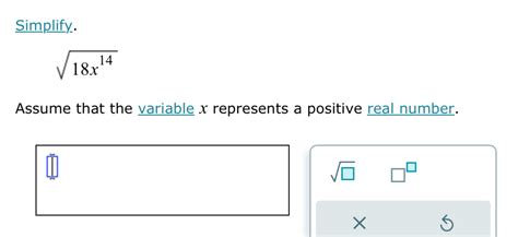 Solved Simplify 18x142Assume That The Variable X Represents Chegg Com