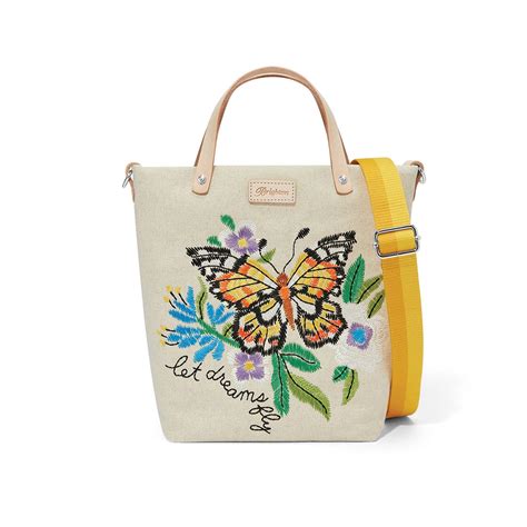 Butterfly Dream Embroidered Medium Messenger Bag Brighton