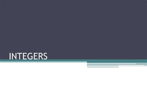 integers pptx programming languages computing