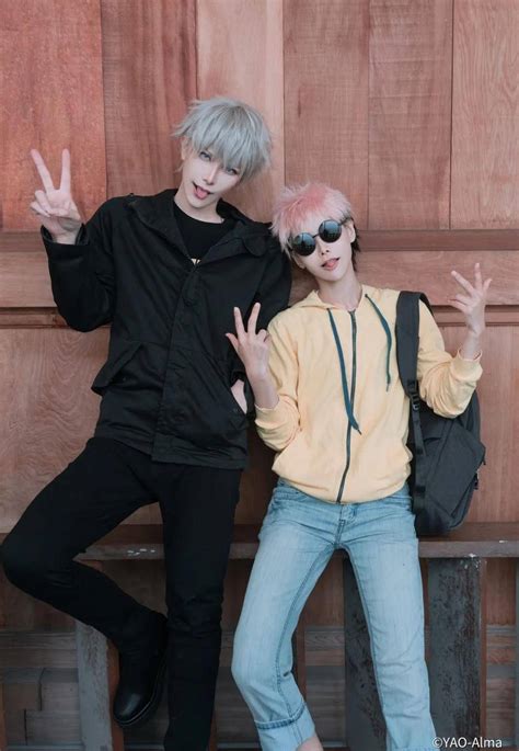 颜值杀我系列，《咒术回战》五条悟and虎杖悠仁cos，帅气还原 Alma