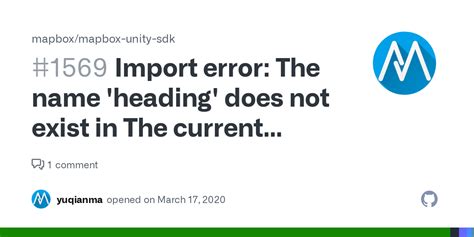 Import Error The Name Heading Does Not Exist In The Current Context