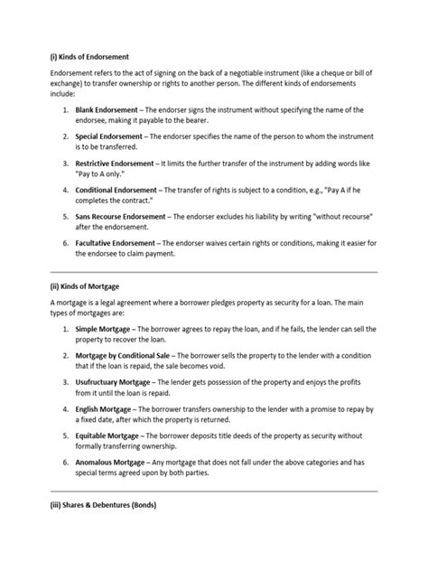 Short Notes 1merged Pdf Mortgages Loans