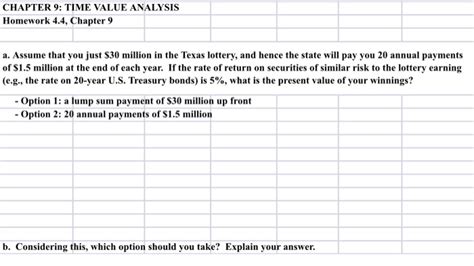 solved chapter 9 time value analysis homework 4 4 chapter