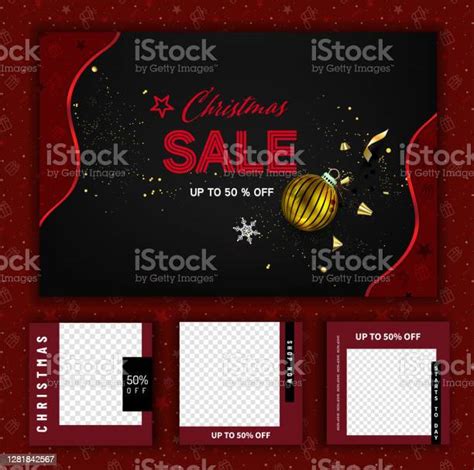 디지털 마케팅 및 판매 프로모션을위한 블랙 프라이데이 소셜 미디어 게시물 템플릿 배너 제공 블랙과 레드 컬러 모형 사진 벡터 프레임 11월에 대한 스톡 벡터 아트 및 기타