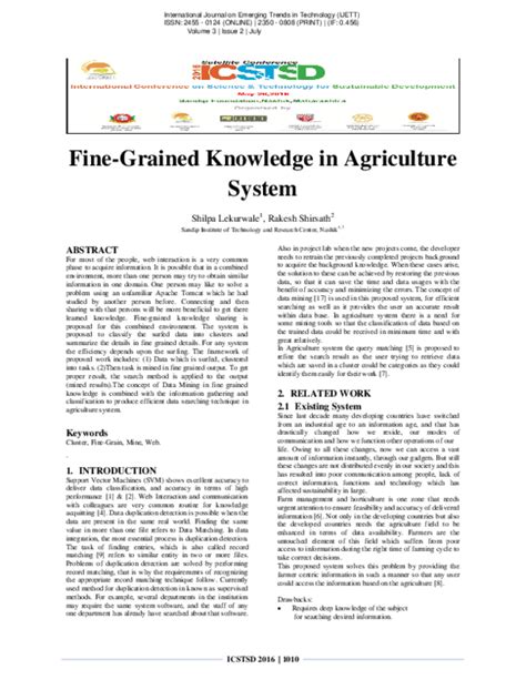 Pdf Fine Grained Knowledge In Agriculture System
