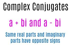 Complex Numbers Conjugates Study Com