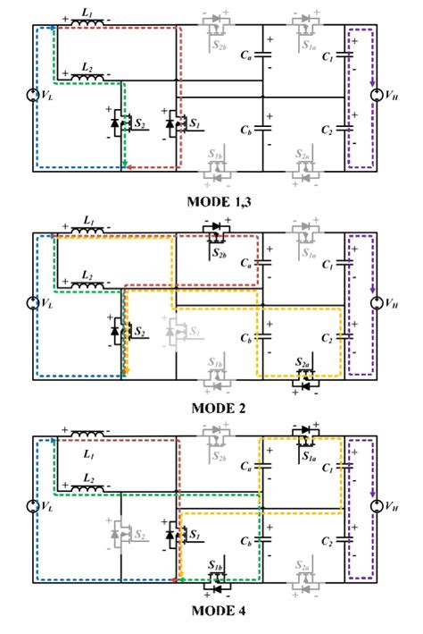 Figure 3 From High Step Up Down Dc Dc Bidirectional Converter With Low Switch Voltage Stress