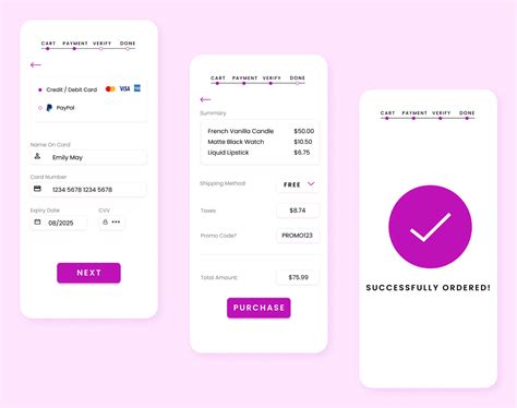 Mobile CheckOut Page UI Design Behance