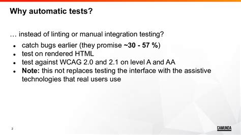 Automatic A11y Testing With Axe Speaker Deck
