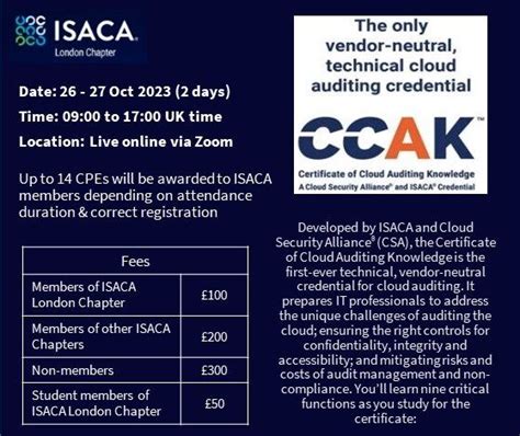 Isaca London Chapter On Linkedin Isacalondonchapter Ccak