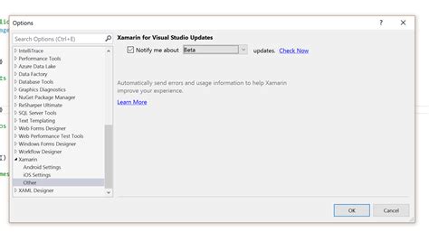 Visual Studio Update Xamarin Update Available Popup Stack Overflow