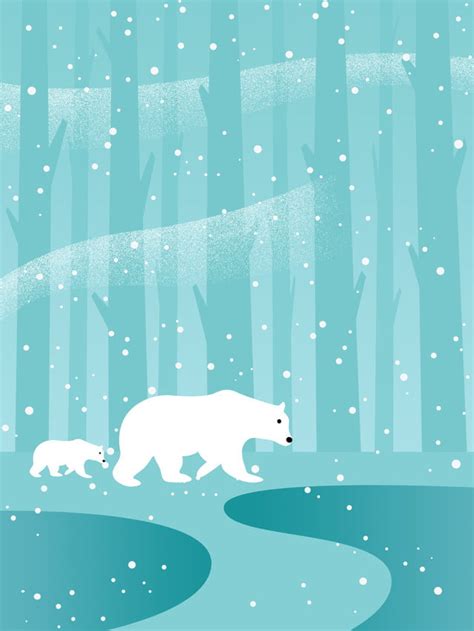 손으로 그린 겨울 북극곰 광고 배경 광고 배경 신선한 겨울 배경 일러스트 및 사진 무료 다운로드 Pngtree