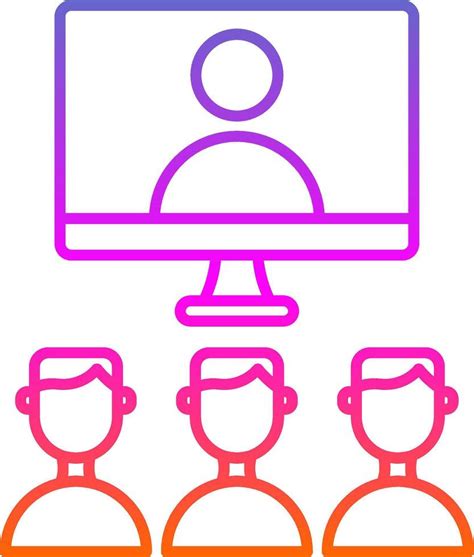 Virtual Class Line Gradient Icon 39422110 Vector Art At Vecteezy