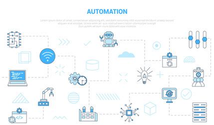 Automation Banner Vector Images Over