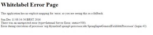 Java Whitelabel Erro Page Stack Overflow